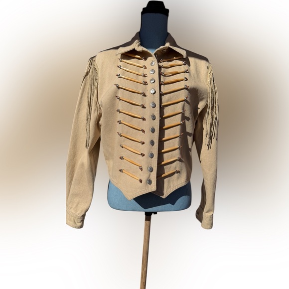 Double D Ranch | Jackets & Coats | Double D Ranch Tan Military Jacket ...